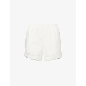 Faithfull The Brand Lace-trim Cotton Shorts - Ivory