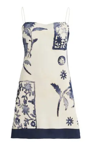 SIR. Phillipa Crepe Mini Dress With Spaghetti Straps - Navy