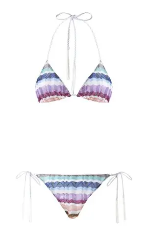 Missoni Zig-zag Knit Triangle Bikini - Multi