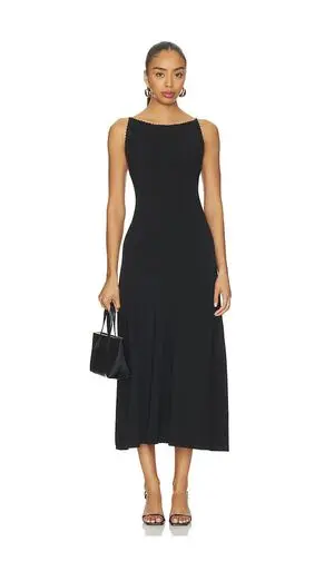 Theory Square Neck Maxi Dress - Black