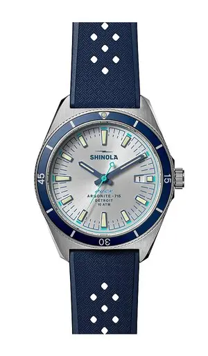 Shinola Duck" 40mm Sport Watch With Rubber Strap