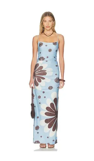 CALA DE LA CRUZ Printed Maxi Dress - Multi