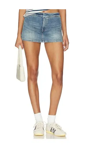 Alice + Olivia Bayley Denim Skort - Blue