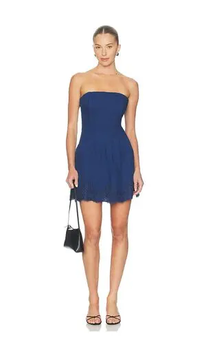 Cami Nyc Belinda Strapless Linen Mini Dress - Navy
