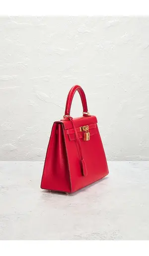 FWRD RENEW Hermes Veau Epsom Kelly 25 Handbag - Red