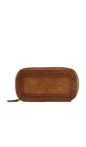 Wolf Brogue 2 Piece Watch Zip Case - Brown