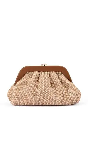 OLGA BERG Ash Woven Clutch - Tan