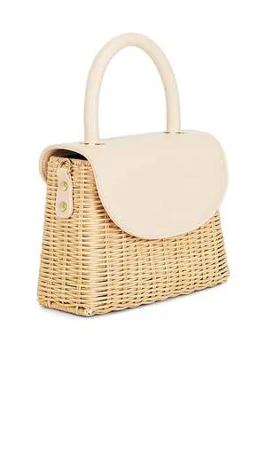 OLGA BERG Elle Wicker Top Handle Bag