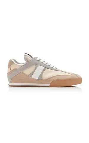 Chloé Kick Leather & Suede Sneakers - Grey