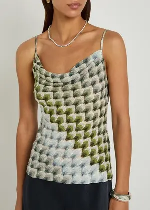 Missoni Patterned Cowl Neck Top - Multicoloured