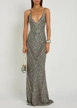 Missoni Sequin-embellished Metallic-knit Gown