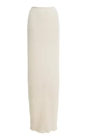 Paris Georgia Elemental Popcorn Maxi Skirt - White