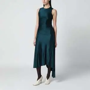 Victoria Beckham Asymmetric Twisted Dress - Blue
