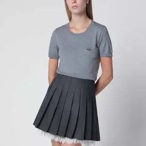 VIVIENNE WESTWOOD Bea Cotton-cashmere Knit T-shirt - Grey