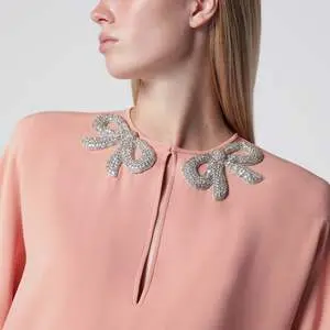 Valentino Garavani Embellished Silk Short Dress