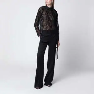 SELF-PORTRAIT High Neck Lace Blouse
