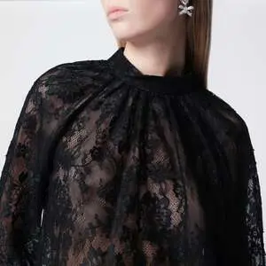 SELF-PORTRAIT High Neck Lace Blouse