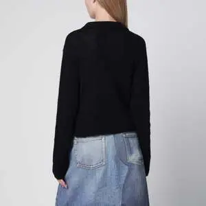 Our Legacy Alpaca-blend Polo Cardigan - Black