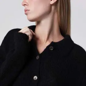 Our Legacy Alpaca-blend Polo Cardigan - Black