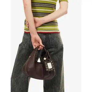 GANNI Hobo Mini Faux-leather Hobo Bag
