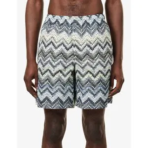Missoni Mid-length Zig-zag Print Swim Shorts