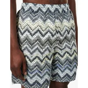 Missoni Mid-length Zig-zag Print Swim Shorts