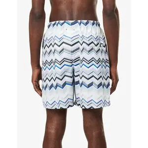 Missoni Zig-zag Print Swim Shorts - Blue