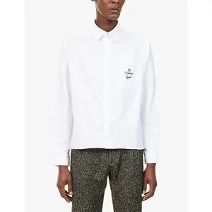 PERCIVAL Guinness Embroidery Long-sleeve Boxy Cotton Shirt
