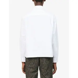 PERCIVAL Guinness Embroidery Long-sleeve Boxy Cotton Shirt
