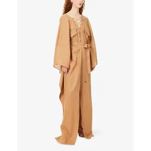 TALLER MARMO Belted Linen Kaftan
