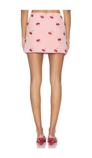Majorelle Embellished Cherry Mini Skirt