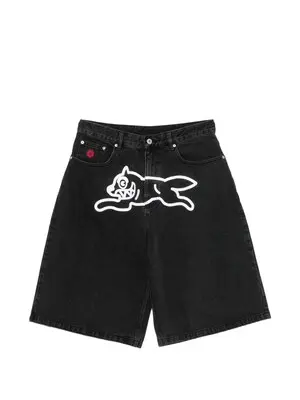 ICECREAM Denim Cargo Shorts - Black