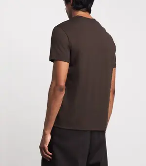 Sandro Cotton Logo-patch T-shirt - Brown