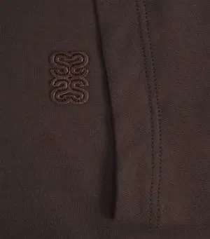 Sandro Cotton Logo-patch T-shirt - Brown