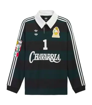 WILLY CHAVARRIA X Adidas Originals Mexico Rugby Shirt - Black