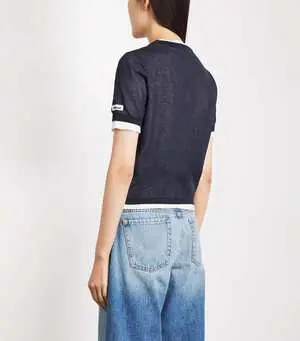 Claudie Pierlot Cotton-blend Contrast-knit Sweater