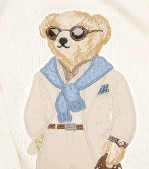 Ralph Lauren Purple Label Silk-linen Polo Bear Crewneck Sweater