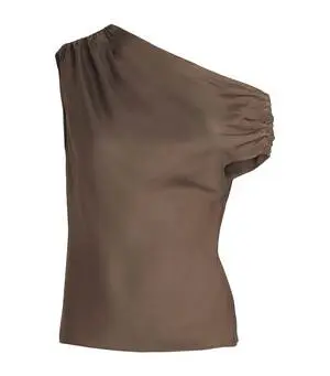 TOCCIN One-shoulder Veda Top - Brown