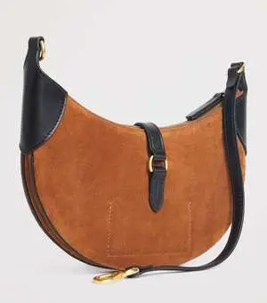 Polo Ralph Lauren Mini Suede Polo Id Shoulder Bag - Brown