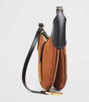 Polo Ralph Lauren Mini Suede Polo Id Shoulder Bag - Brown
