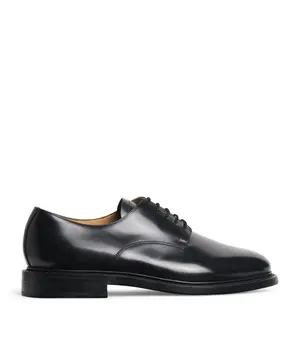 Sandro Leather Derby Shoes - Black