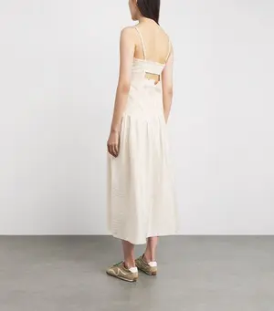 Sandro Guipure-lace Sleeveless Midi Dress - Beige