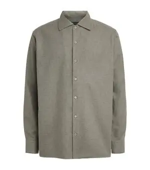 Colombo Cotton Twill Shirt - Green