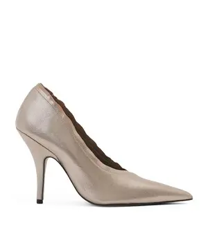 ALLSAINTS Metallic Leather Vera Pumps