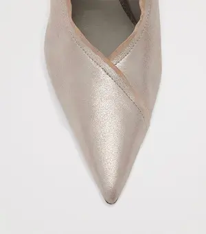ALLSAINTS Metallic Leather Vera Pumps