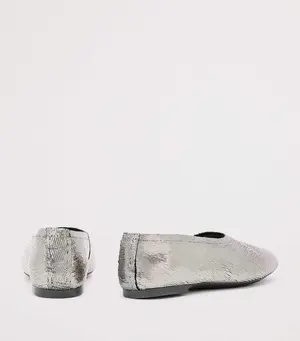 ALLSAINTS Metallic Leather Hailee Ballet Flats