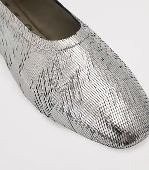 ALLSAINTS Metallic Leather Hailee Ballet Flats