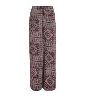 Veronica Beard Wide-leg Paisley Trousers - Brown