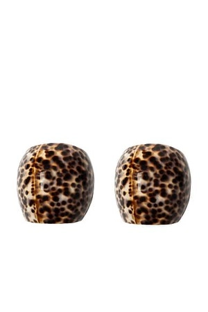 GOHAR WORLD Cowrie Shell Napkin Ring Set Of 2