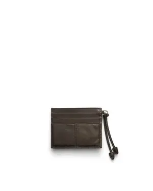 Prada Leather Card Holder - Forest